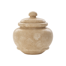 White Travertine Marble Jar | Accessories | Lorenzo Villoresi